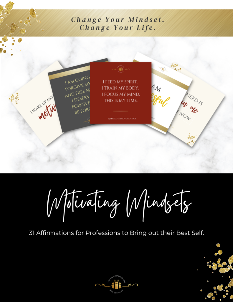 Motivating Mindsets Affirmations- The Self Improvement Box Company